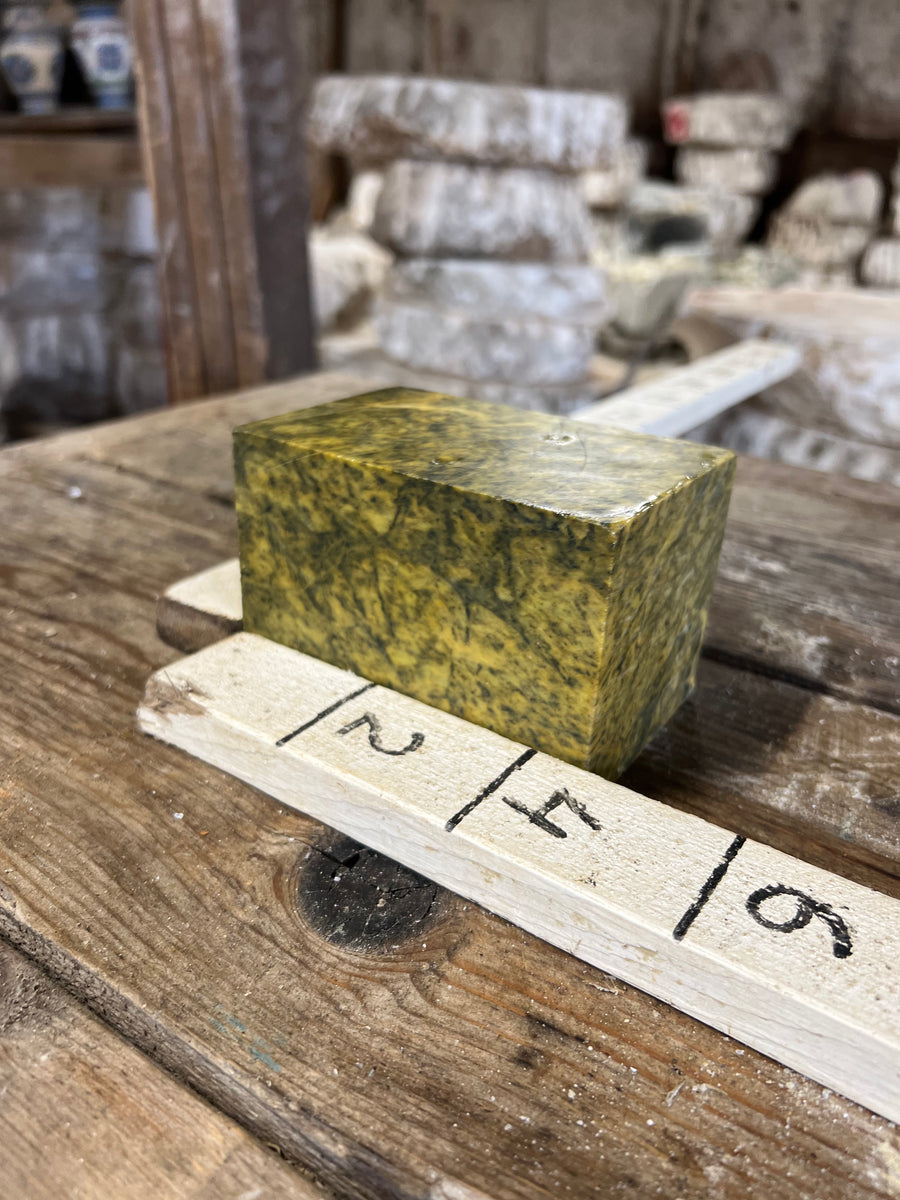4lb Indian Yellow mix Soapstone Block 4.5x3x3 – Gian Carlo Artistic Stone